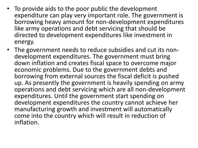 Imbalance between development and non development expenditure | PPTX