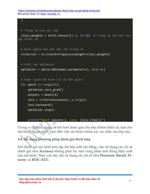 Imbalanced Dataset - Thách thức và giải pháp trong Machine Learning.pdf