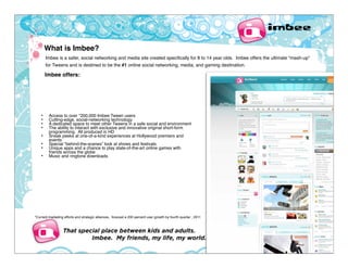 Imbee corporate deck v3a2 marc_4.key | Social Networking | Internet