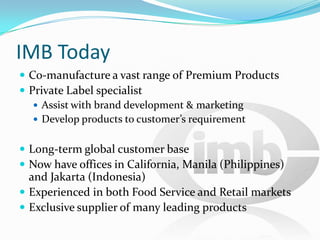 Imb sales presentation general | PPT