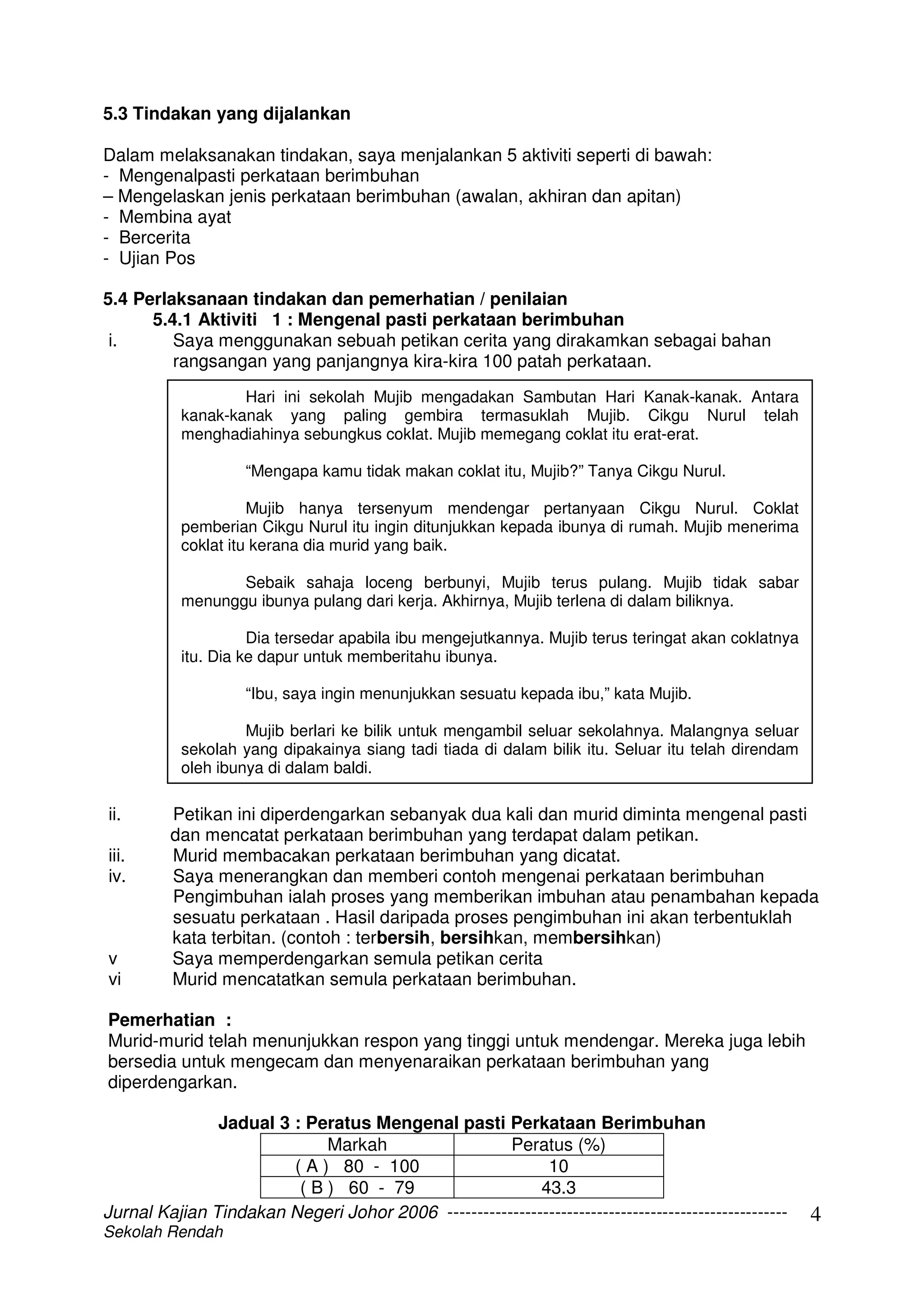 Lampiran Kajian Tindakan | PDF