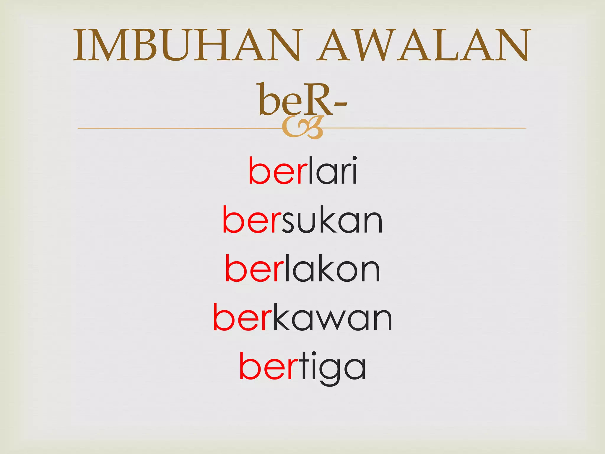 Imbuhan awalan | PDF