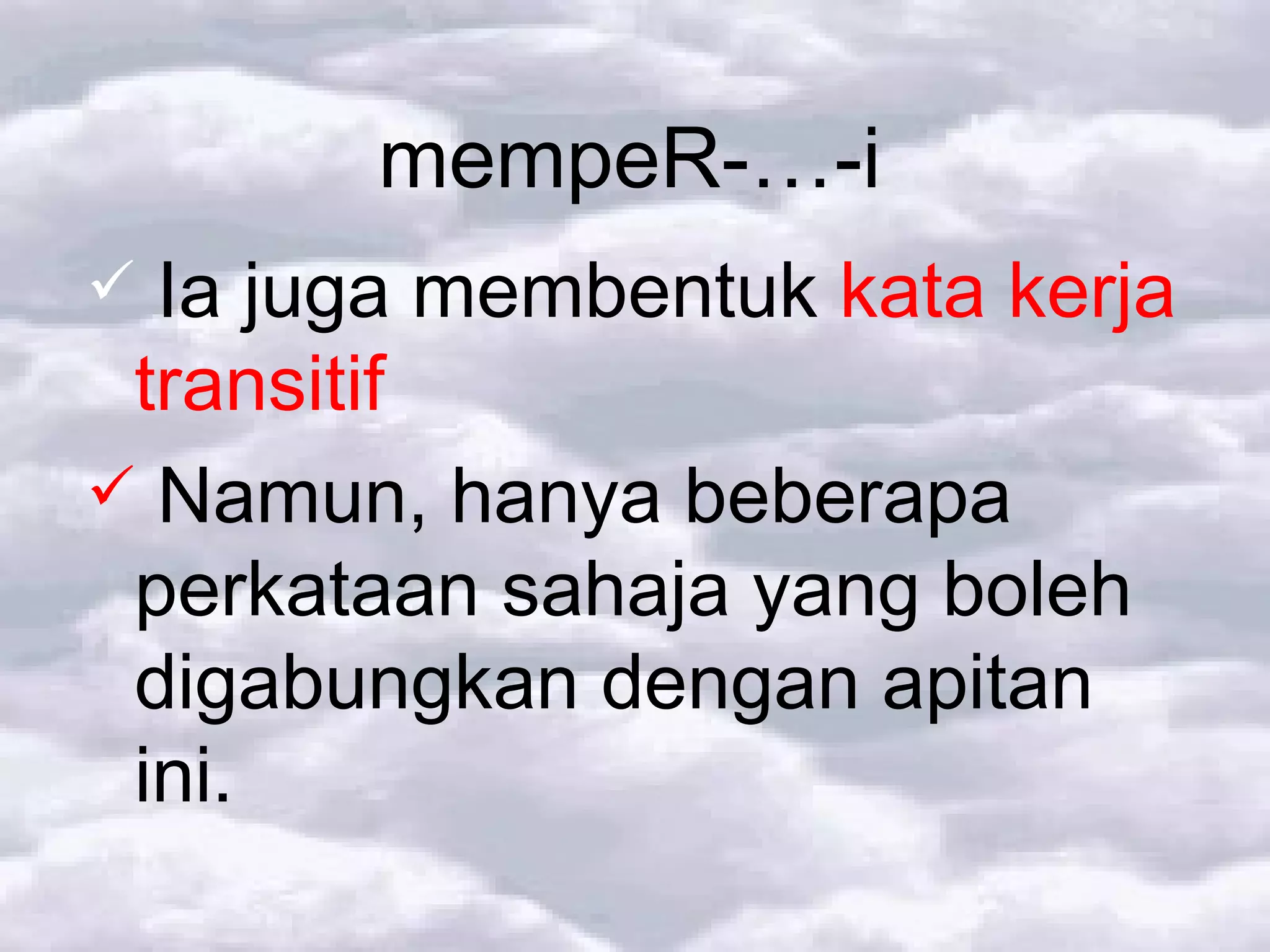 Imbuhan awalan mempe r | PPT