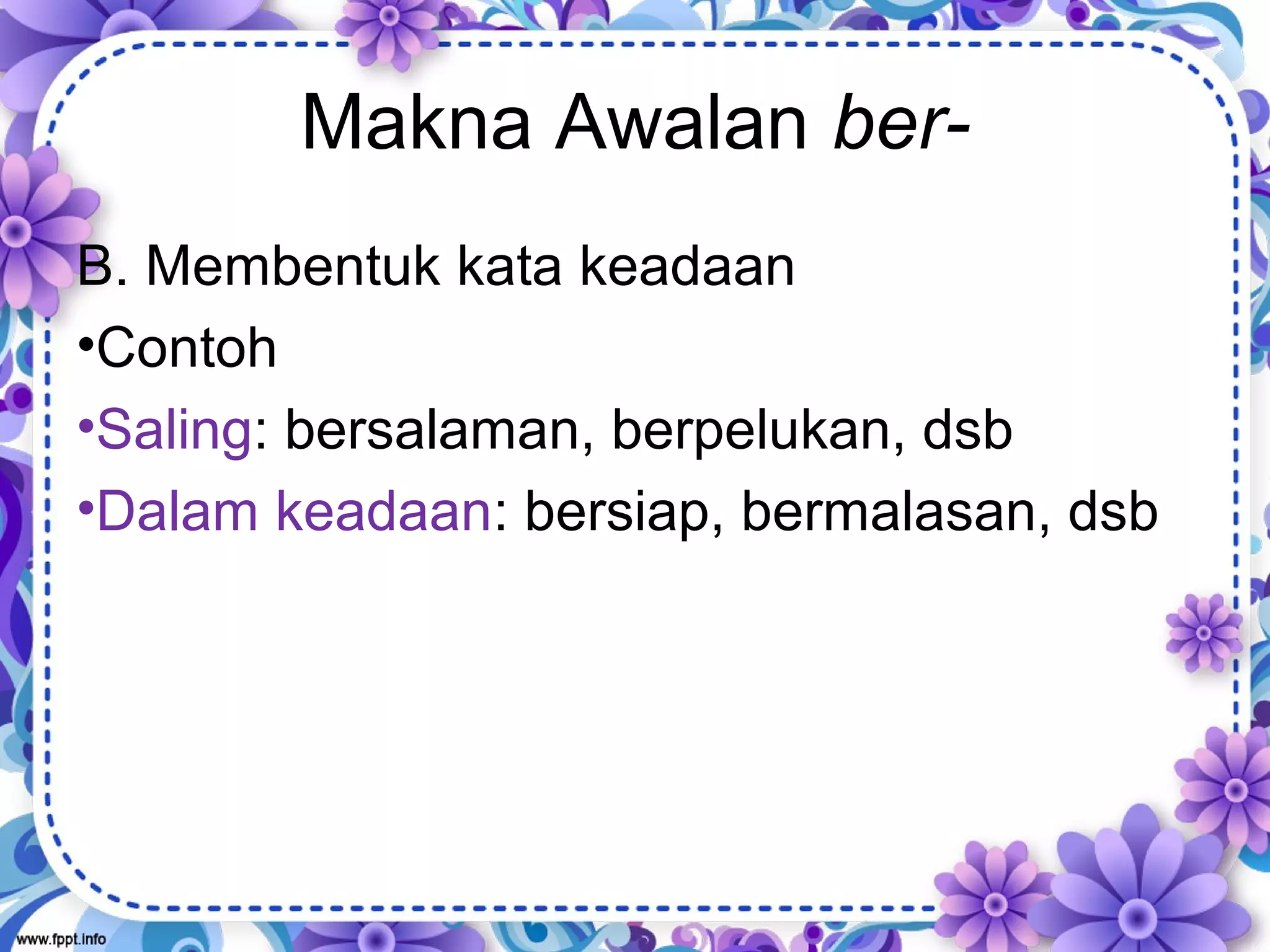 Imbuhan makna awalan | PPT