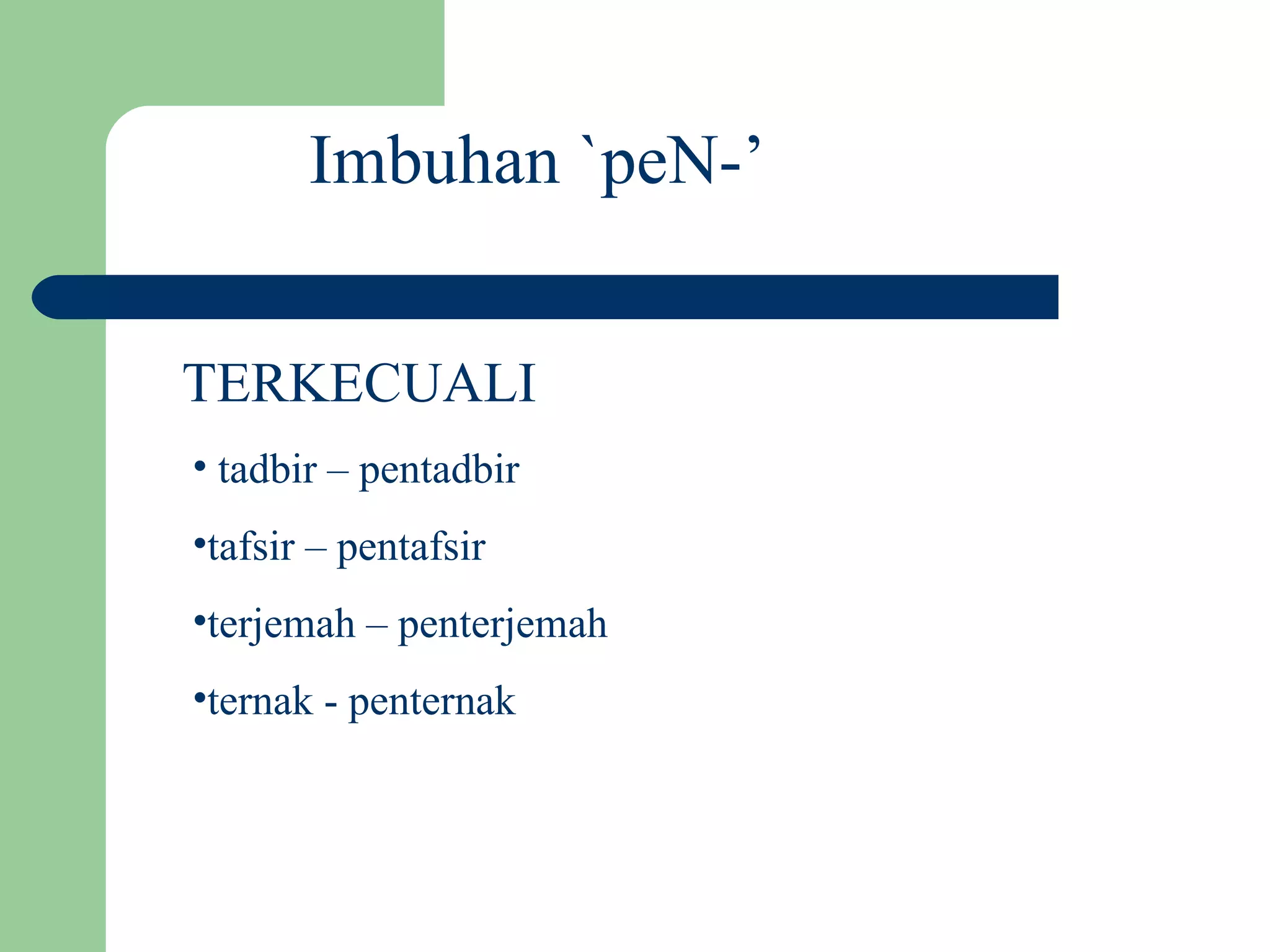 Imbuhan Pe | PPT
