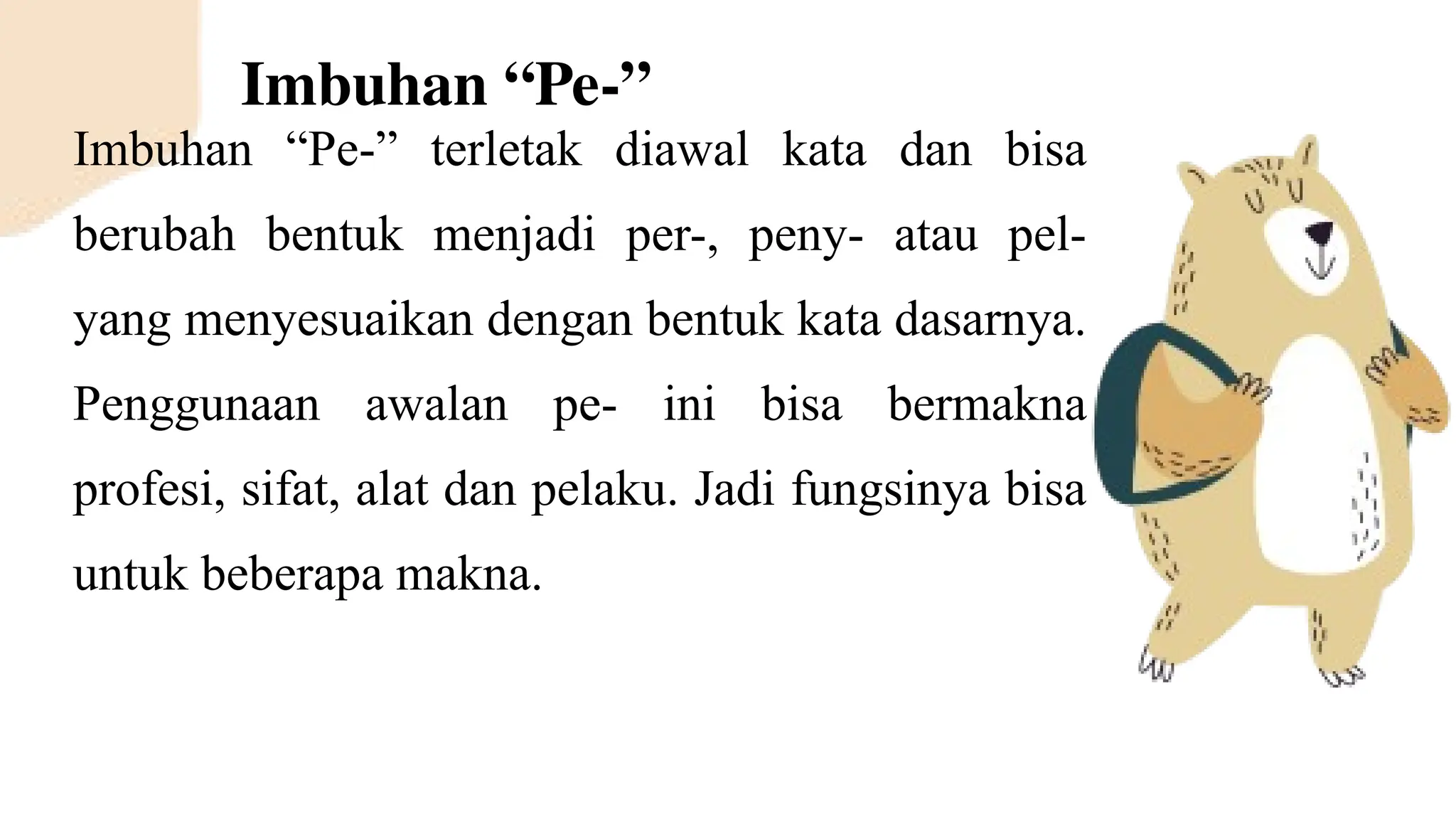 materi imbuhan pe kelas 5 SD kurikulum merdeka | PPTX