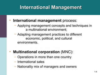 International Management Chapter 1 PPT International Management Chapter ...
