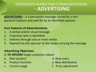 INTEGRATED MARKETING COMMUNICATIONS (IMC) | PPTX