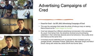 IMC Cred marketing strategies' | PPTX | Advertising Industry | Industries