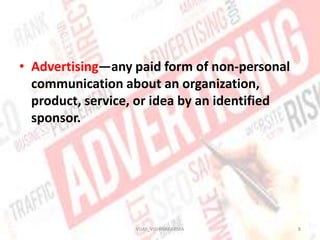 SYBCOM SEM III UNIT 1 INTRODUCTION TO ADVERTISING | PPTX