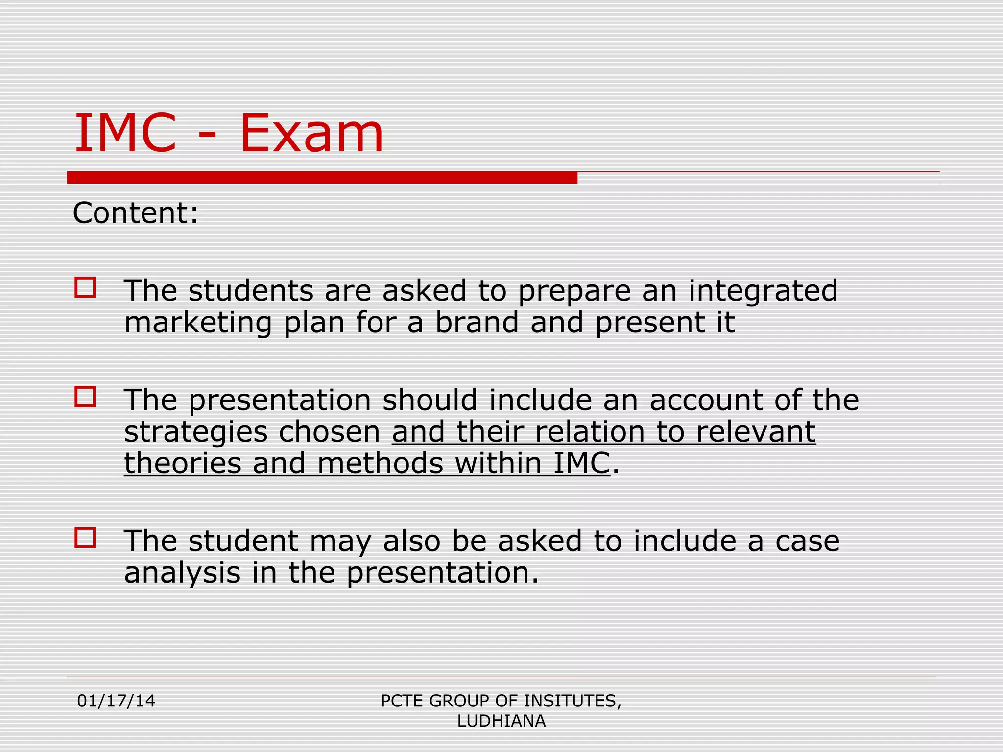 Imc course introduction - pgdmii | PPT