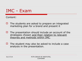 Imc course introduction - pgdmii | PPT
