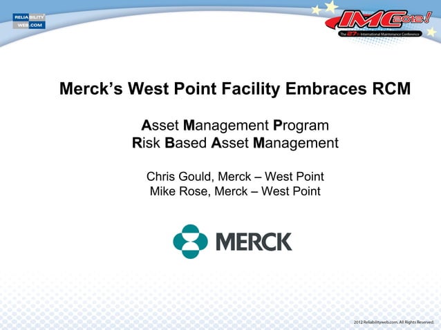 Merck's West Point Facility Embraces RCM | PPT