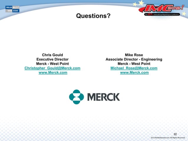 Merck's West Point Facility Embraces RCM | PPT