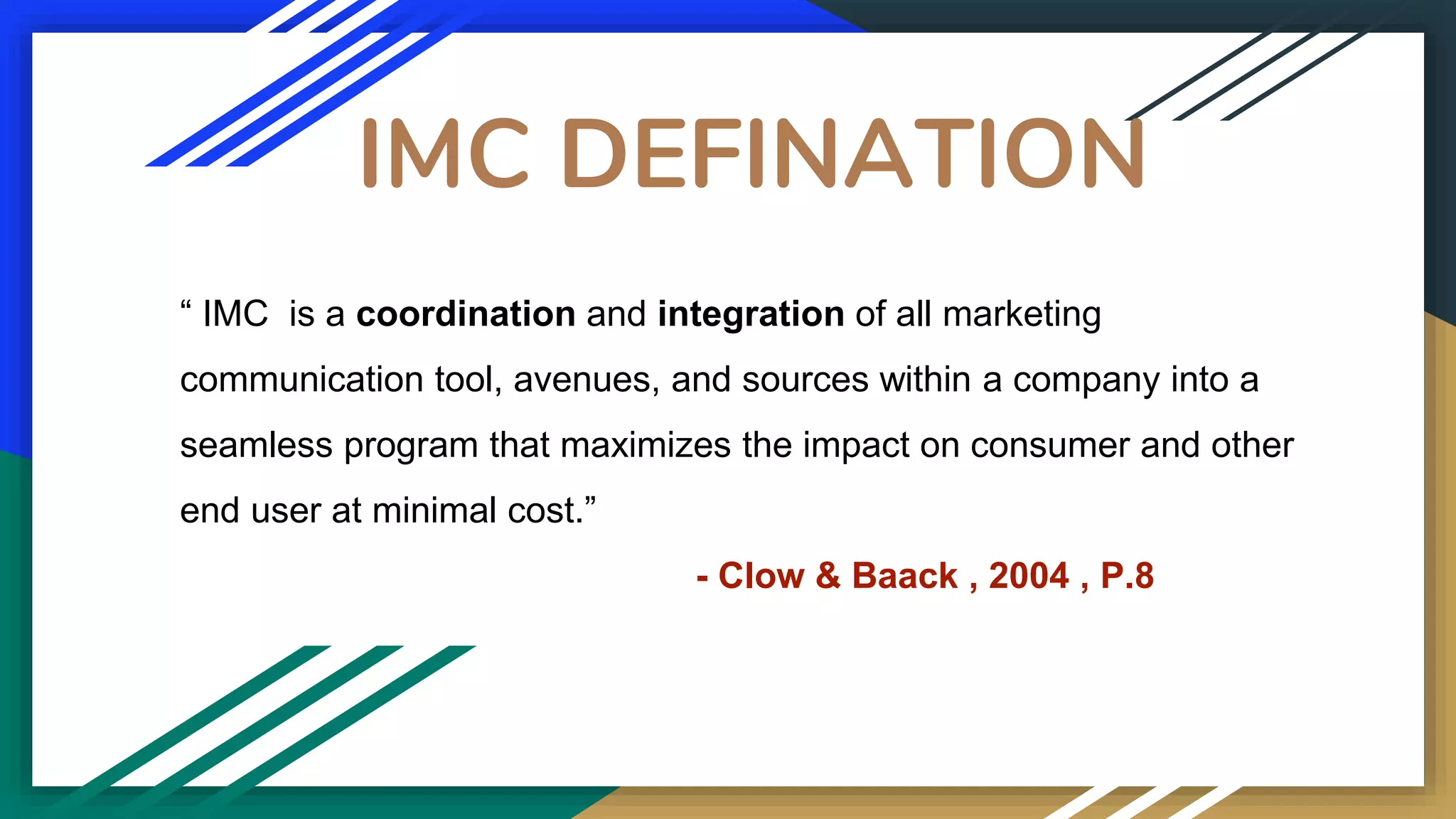 IMC ( INTEGRATED MARKETING COMMUNICATION ) | PPT