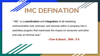 IMC ( INTEGRATED MARKETING COMMUNICATION ) | PPT