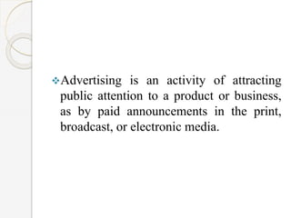 advertisement management | PPT