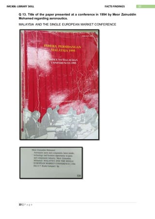 IMC 406: Assignment Facts Finding | DOCX | Food & Drink