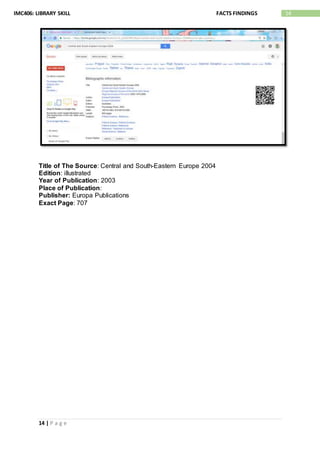 IMC 406: Assignment Facts Finding | DOCX | Food & Drink