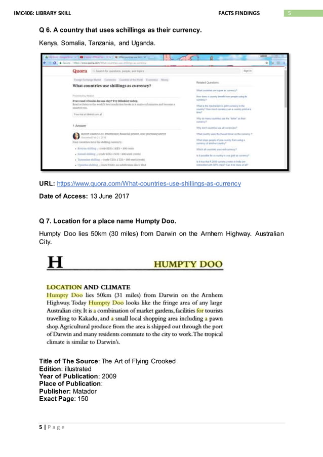 IMC 406: Assignment Facts Finding | PDF