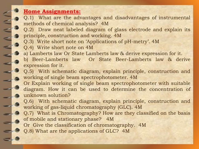 Instrumental method of chemical analysis | PPTX