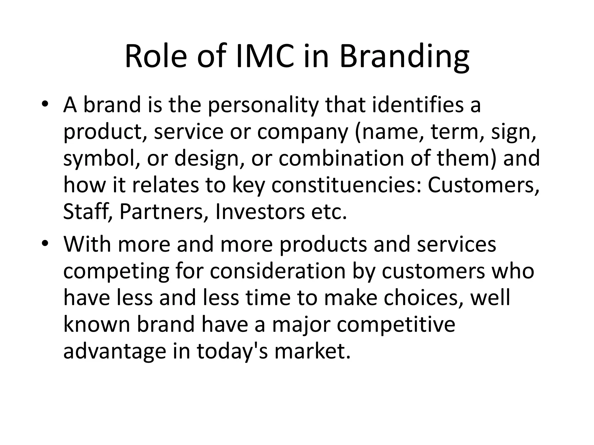 Imc and corporate image building | PPTX