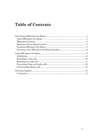 IMCapture for Skype Userguide | PDF