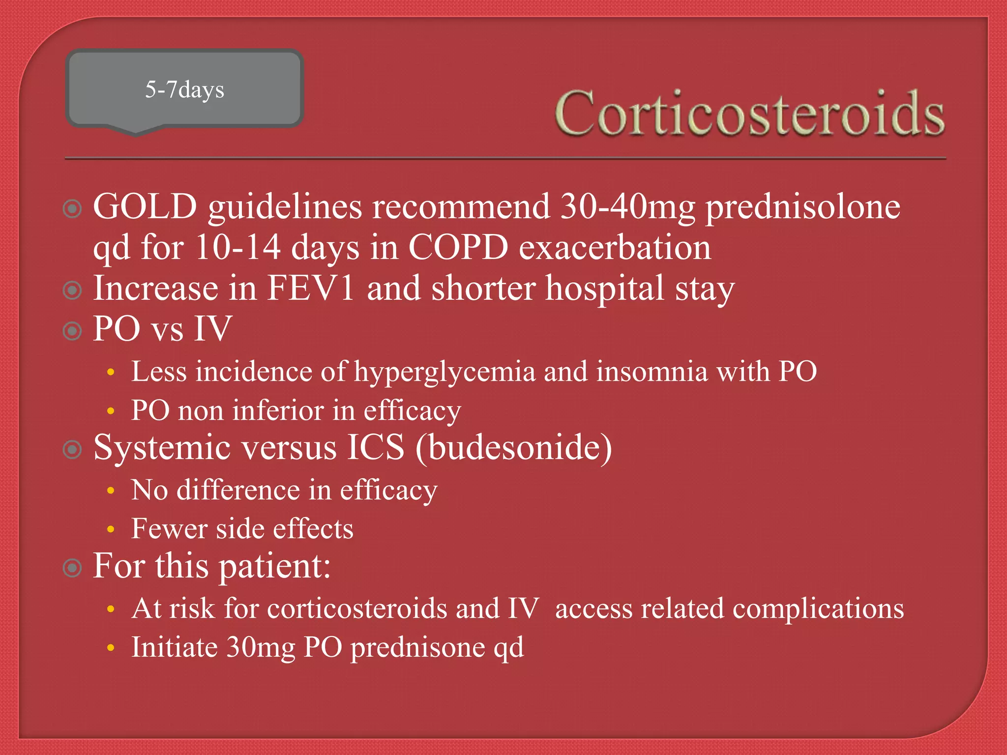 COPD exacerbation case presentation and disease overview | PPTX