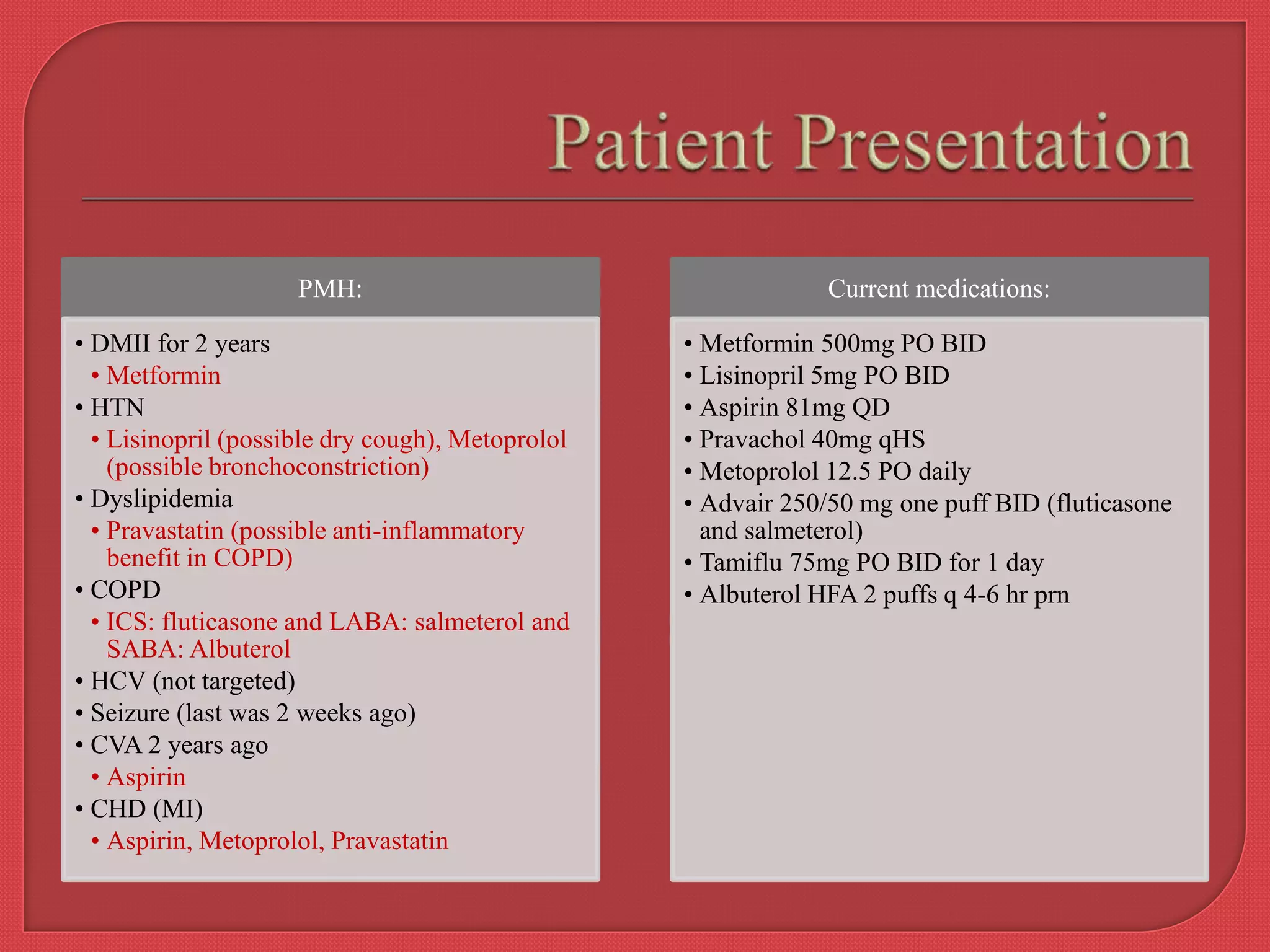 COPD exacerbation case presentation and disease overview | PPTX