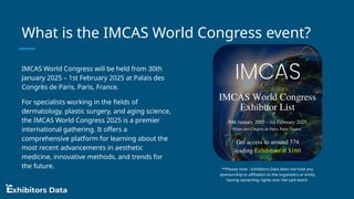 IMCAS World Congress Exhibitor List - Exhibitor Data | PPTX