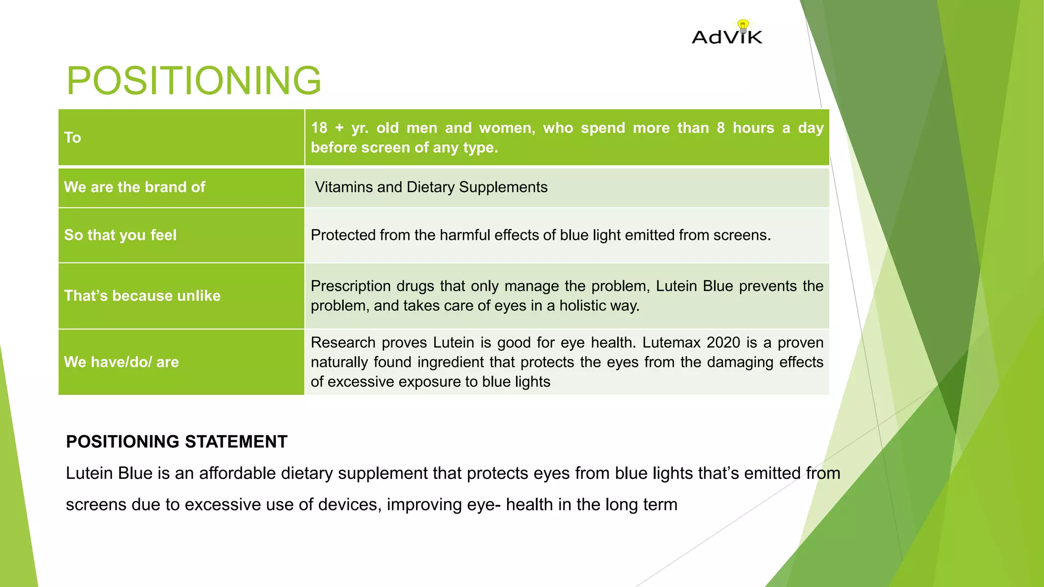 IMC - campaign proposal luteinblue | PPT