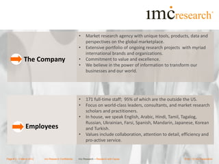 imc Research Introduction | PDF