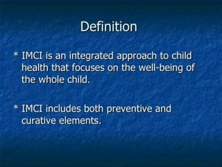 IMCI LECTURE | PPT