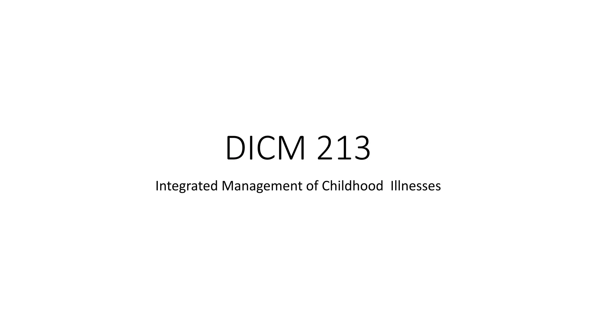 IMCI.pptx on child health in clinical medicine | PPT