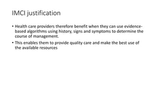 IMCI.pptx on child health in clinical medicine | PPT