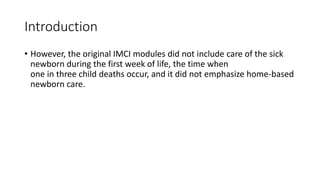 IMCI.pptx on child health in clinical medicine | PPT