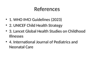 IMCI_Classification_ Intergrated management of child | PPTX