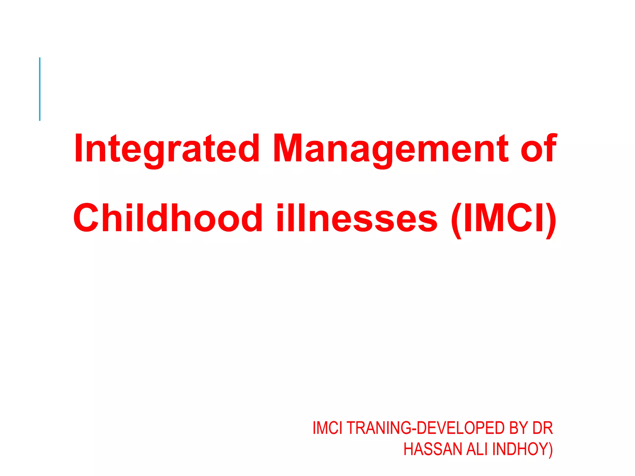 Imci lecture 3 | PPTX