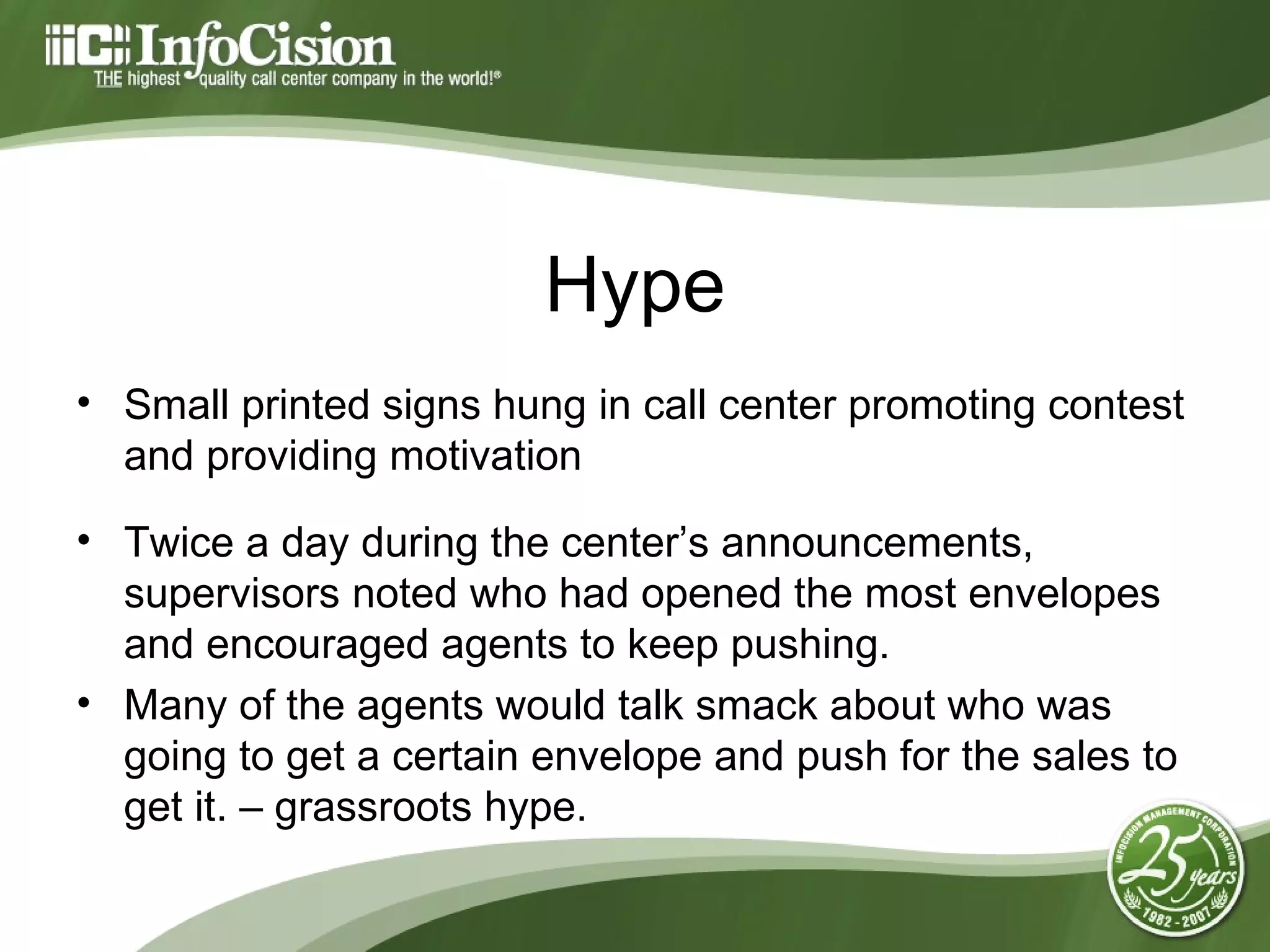 InfoCision Mystery Envelope Contest | PPT