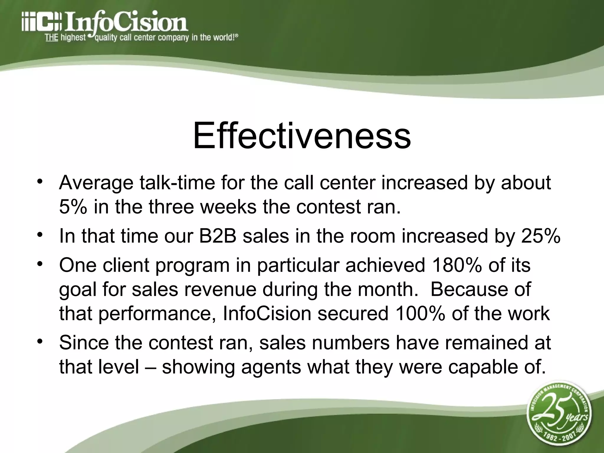 InfoCision Mystery Envelope Contest | PPT