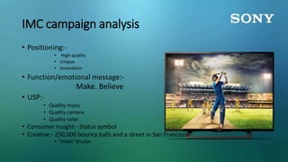 Imc of sony in india | PPT