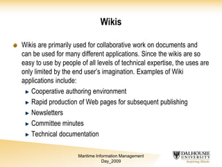 Managing social software applications in the corporate and public ...