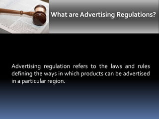 Regulations in Advertising | PPTX
