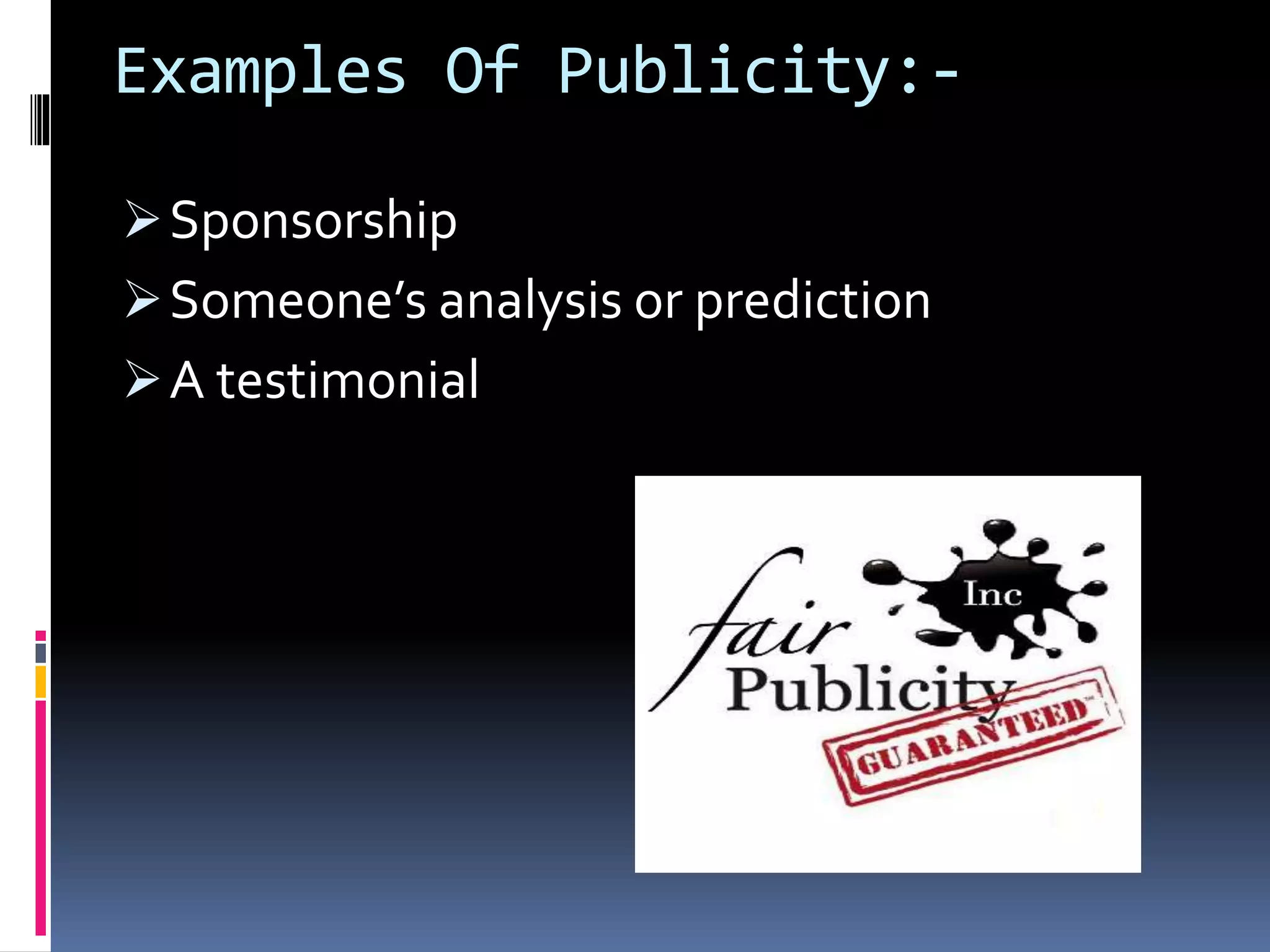 project on Publicity process | PPTX