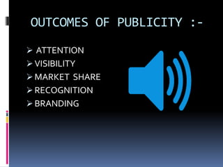 project on Publicity process | PPTX