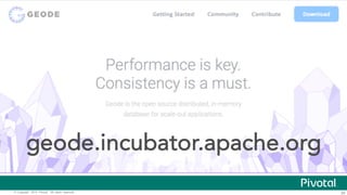 Building Scalable Applications using Pivotal Gemfire/Apache Geode | PPT