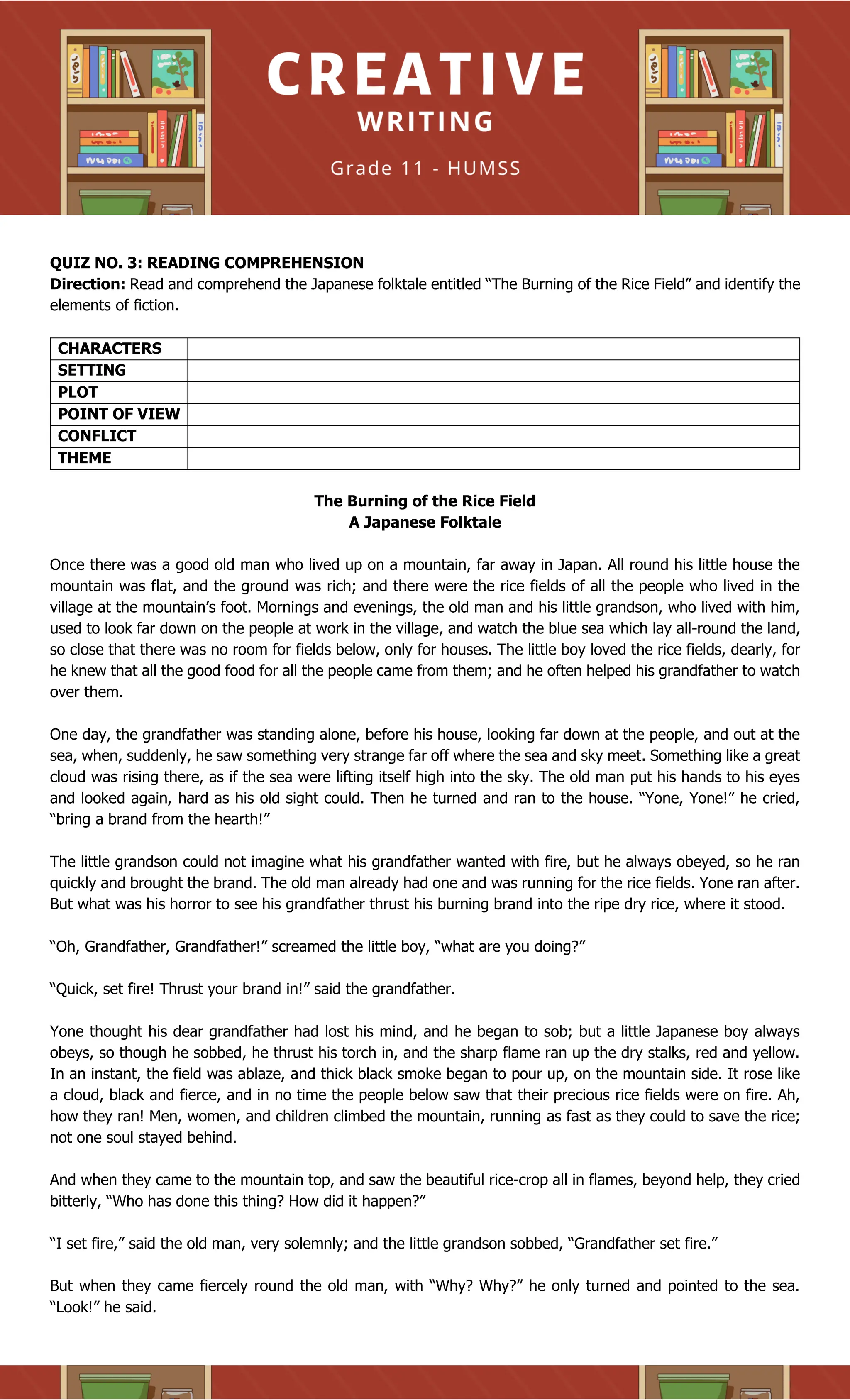 IM Creative Writing - Grade 11 [Midterms] | PDF