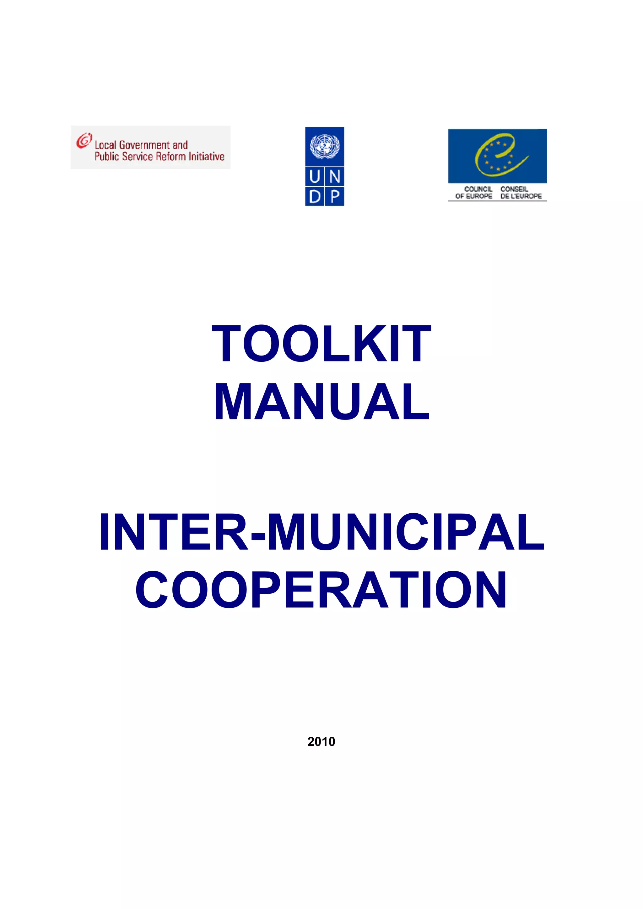 Intermunicipal co-operation (IMC) toolkit manual, 2010 | PDF