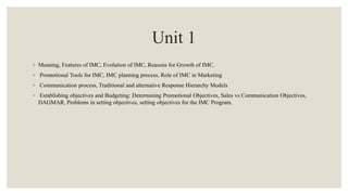 Imc unit 1 | PPTX