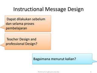 Instructional Message Design | PDF